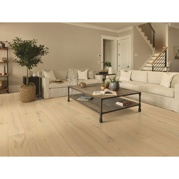 Shaw Floors Third Avenue Oak 9.45-in W x 15 mm T x Varying Length Wire Brushed Engineered ...
